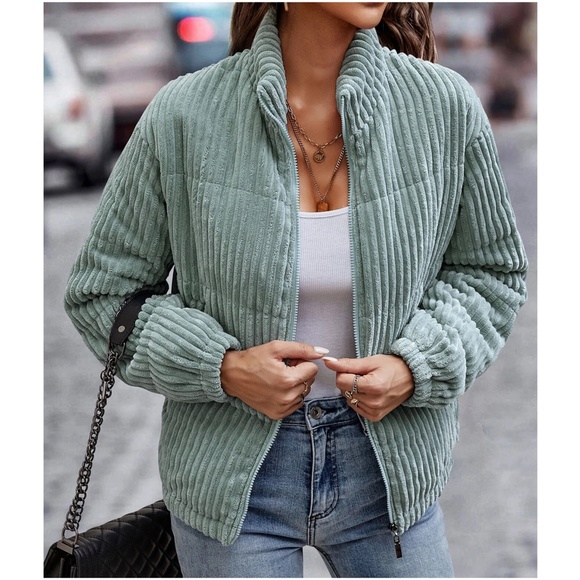 BellanBlue | Jackets & Coats | Cozy Mint Green Corduroy Oversized ...